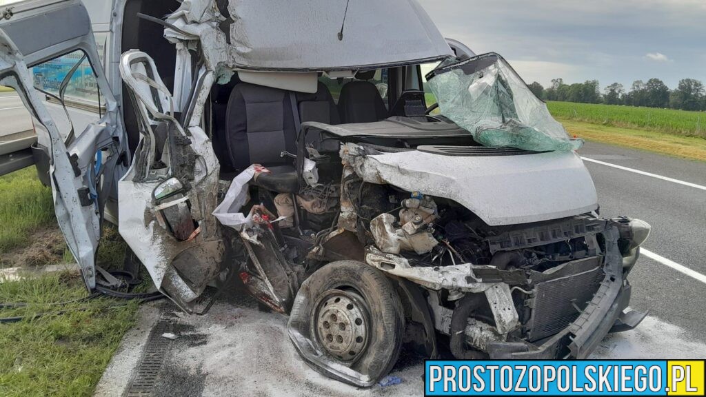 Wypadek na autostradzie A4 na 196 km kierunek Katowice
