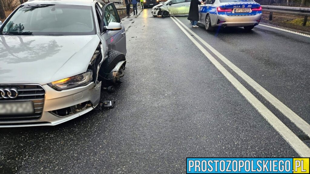 Kolejne niebezpieczne zdarzenie w Grodźcu na DK46 koło